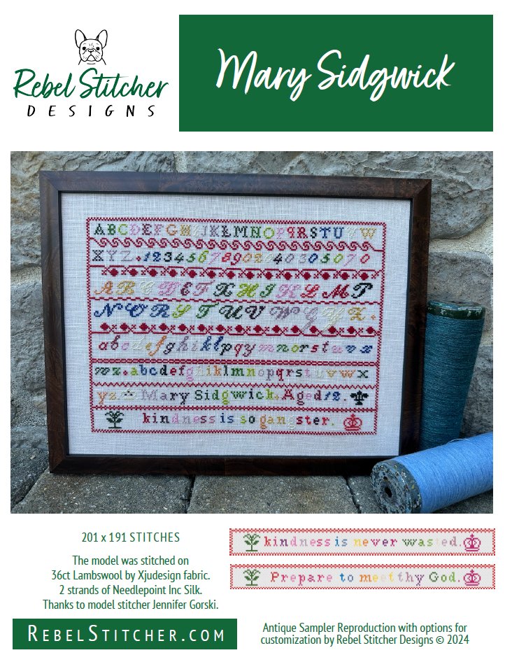 Mary Sidgwick chart by Rebel Stitcher Designs