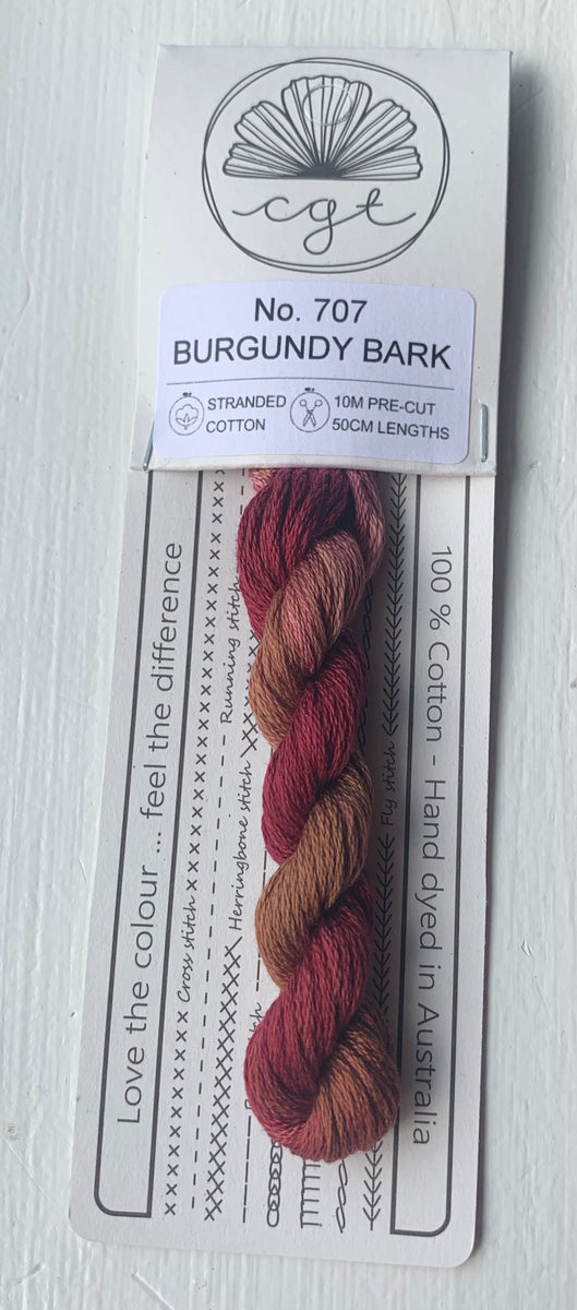 Burgundy Bark - Cottage Garden Threads – Rebel Stitcher Designs
