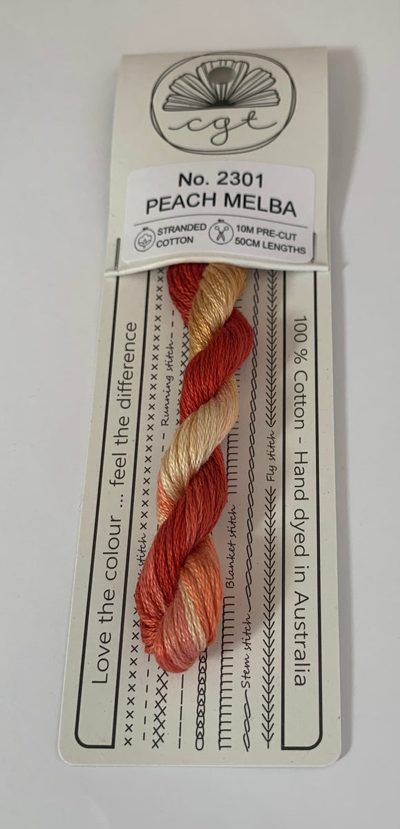 Peach Melba - Cottage Garden Threads – Rebel Stitcher Designs