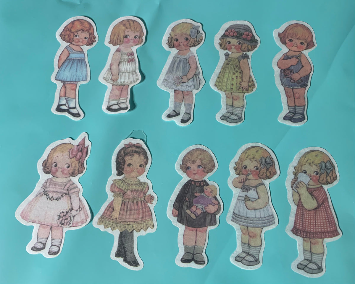 Vintage Girls, Dolls Sticker pack – Rebel Stitcher Designs