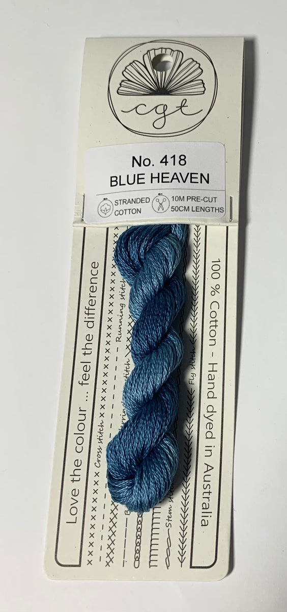 Blue Heaven - Cottage Garden Threads – Rebel Stitcher Designs