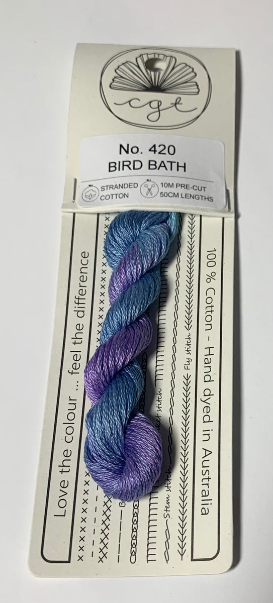 Bird Bath - Cottage Garden Threads – Rebel Stitcher Designs